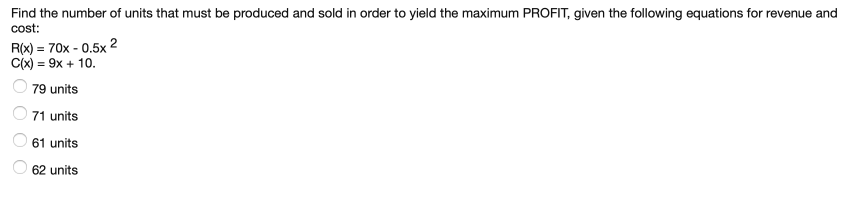Solved Find the number of units that must be produced and | Chegg.com