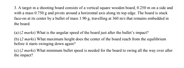 Solved 3. A target in a shooting board consists of a | Chegg.com