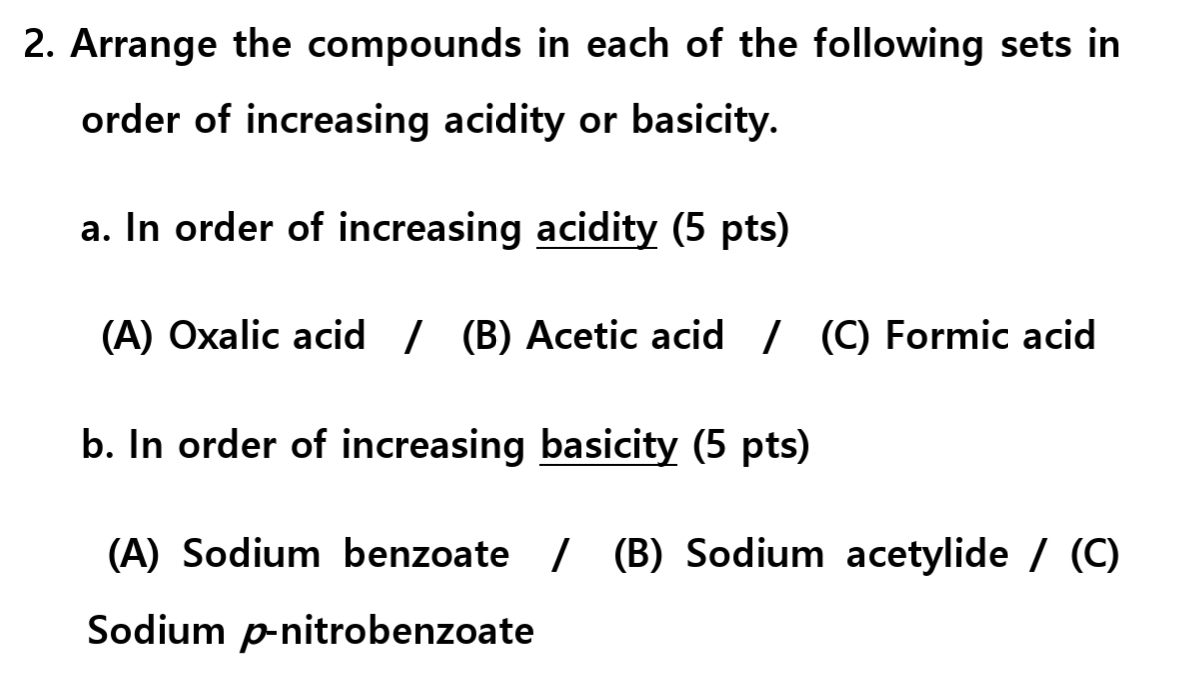 Solved 2. Arrange the compounds in each of the following | Chegg.com