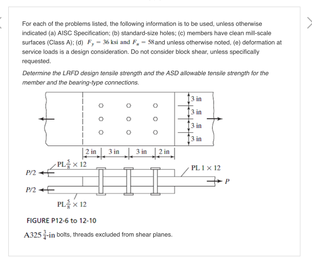 Determine the LRFD design tensile strength and the | Chegg.com