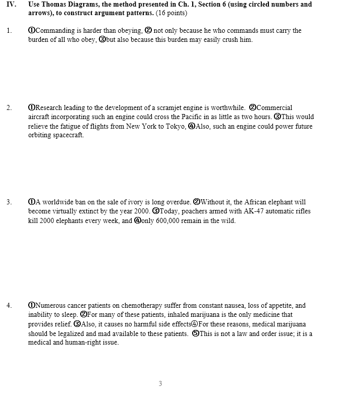 IV. Use Thomas Diagrams, the method presented in Ch. | Chegg.com