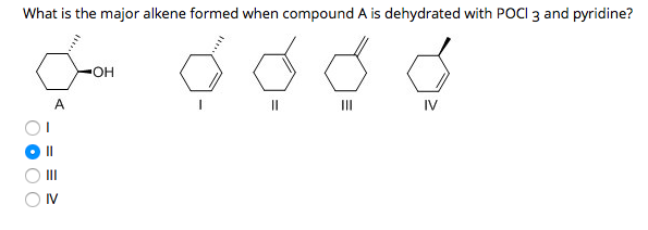 Solved What is the major alkene formed when compound A is | Chegg.com