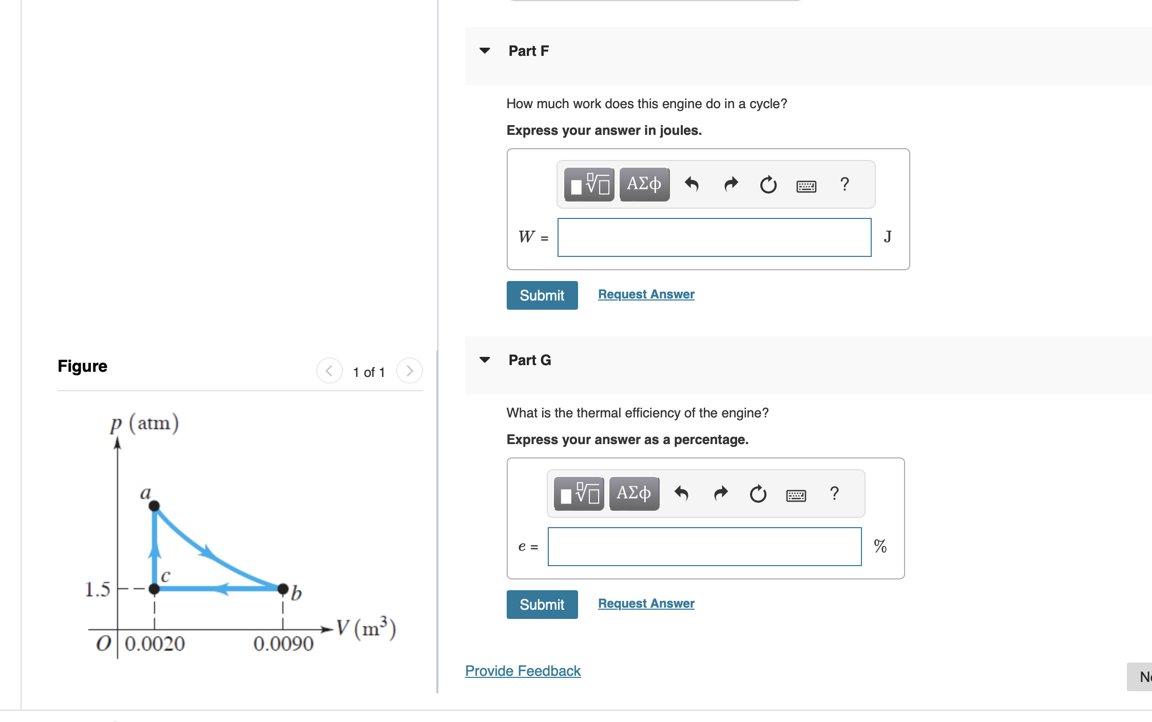 Solved The pV diagram in shows a cycle of a heat engine that | Chegg.com