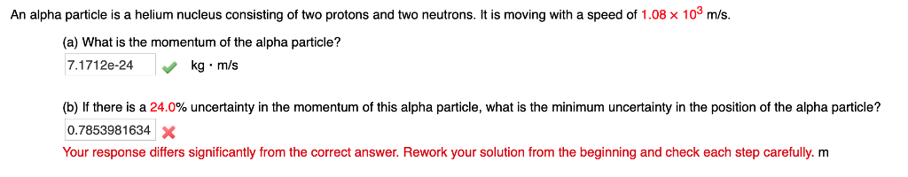 Solved An alpha particle is a helium nucleus consisting of | Chegg.com