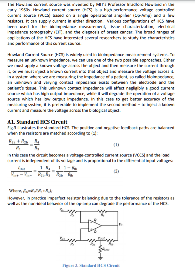 Project Howland Current Source & Deboo Integrator A. | Chegg.com