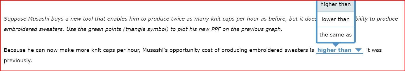 [Solved]: Suppose Musashi buys a new tool that enables him