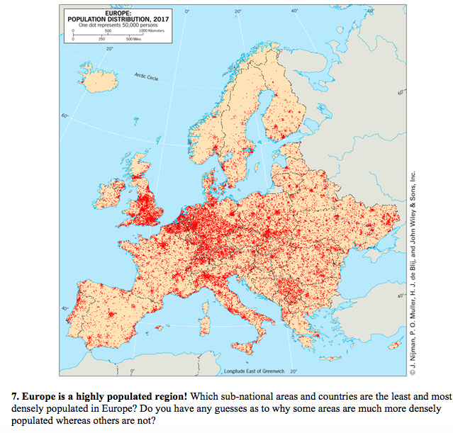 Dot Distribution Map Europe
