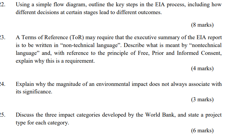 Solved 22. Using a simple flow diagram, outline the key | Chegg.com