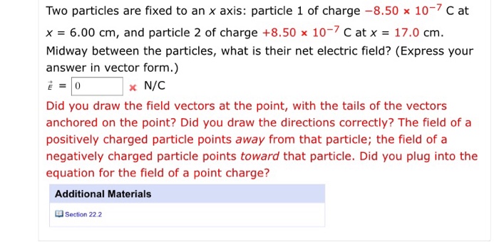 Solved Two particles are fixed to an x axis: particle 1 of | Chegg.com