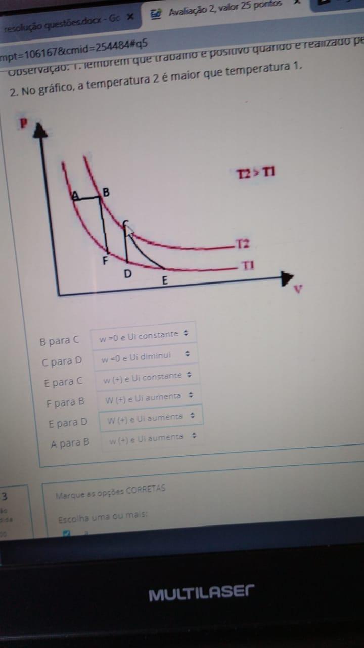 Solved Question 02- The graph below pressure X volume | Chegg.com