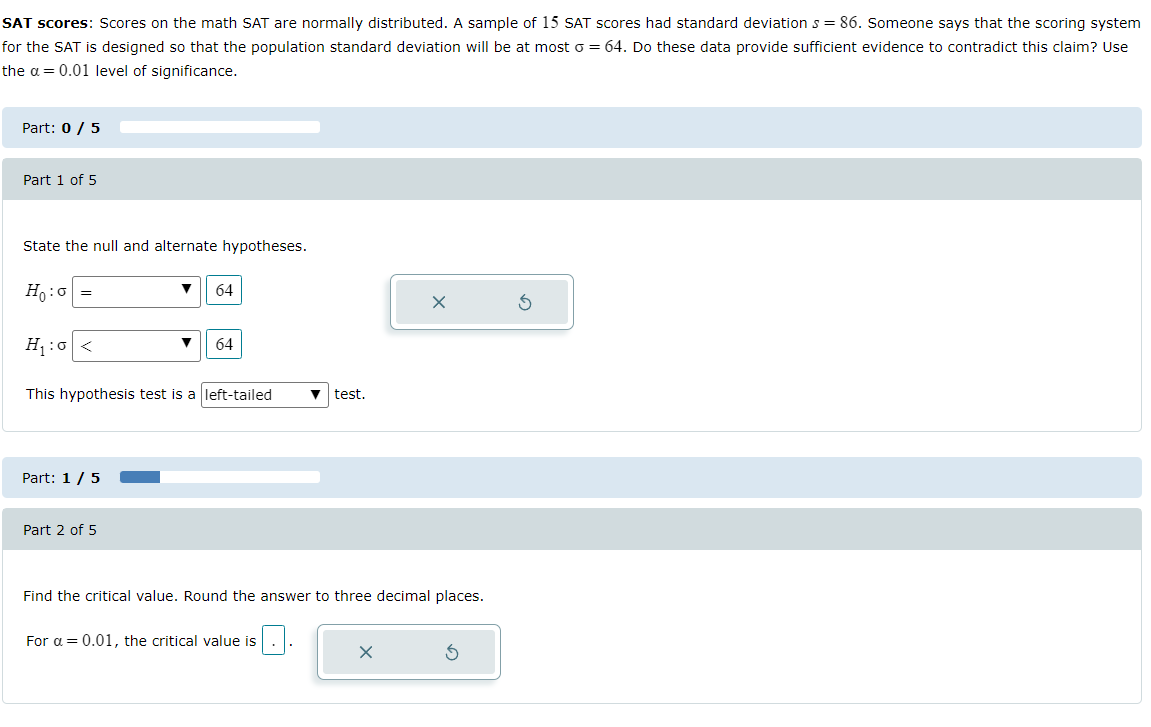 Solved SAT scores: Scores on the math SAT are normally | Chegg.com