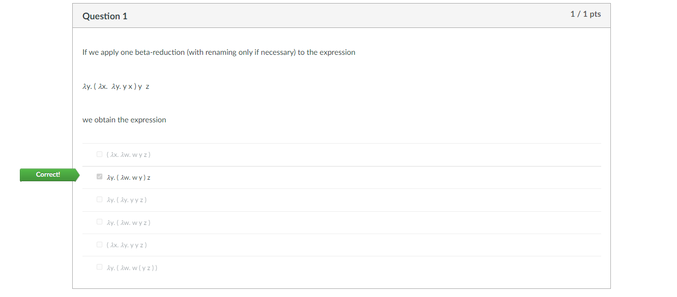 Solved If we apply one beta-reduction (with renaming only if | Chegg.com