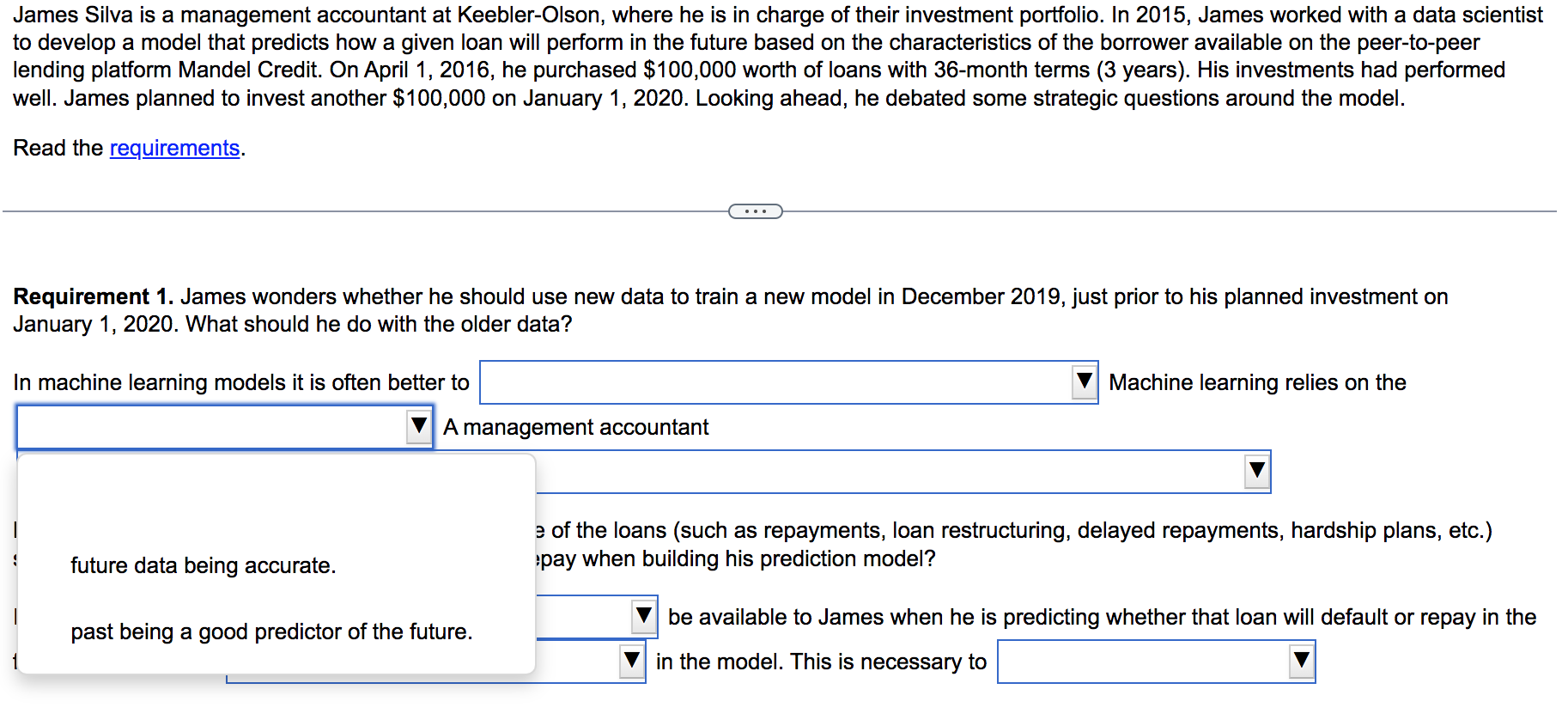 Solved James Silva is a management accountant at | Chegg.com