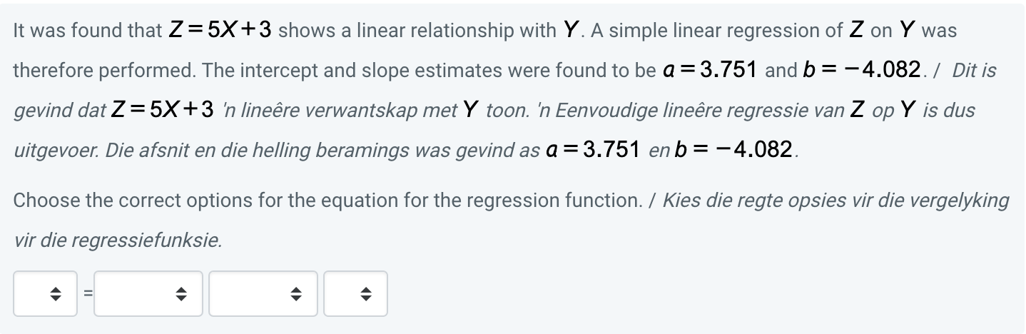 Solved It was found that Z=5X+3 shows a linear relationship | Chegg.com
