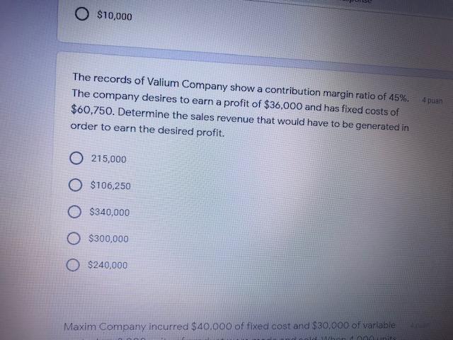 Solved Cesar Company has three product lines: A, B and C. | Chegg.com