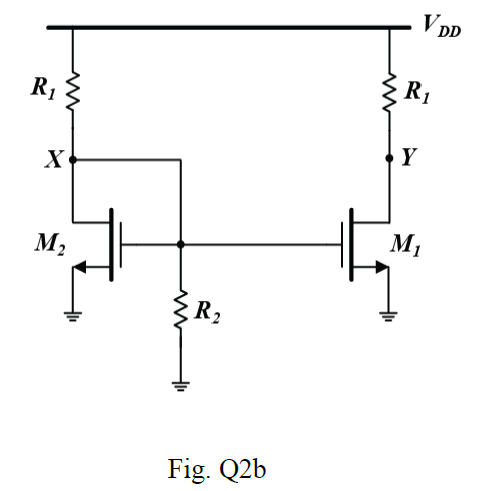 Solved b) Based on the circuit in Fig. Q2b, plot Vy and Vy | Chegg.com