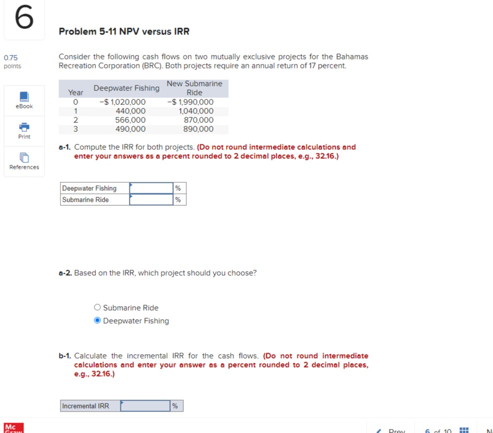 Solved Problem 5-11 ﻿NPV versus IRRConsider the following | Chegg.com
