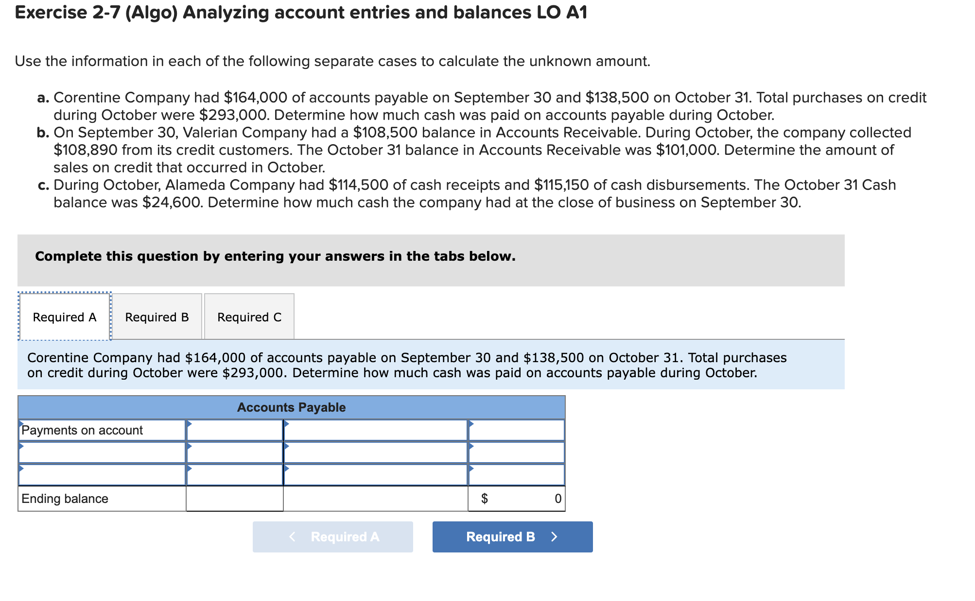 Solved Exercise 2-7 (Algo) Analyzing account entries and | Chegg.com Solved Exercise 2-7 (Algo) Analyzing account entries and | Chegg.com