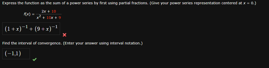 Express the function as the sum of a power series by | Chegg.com