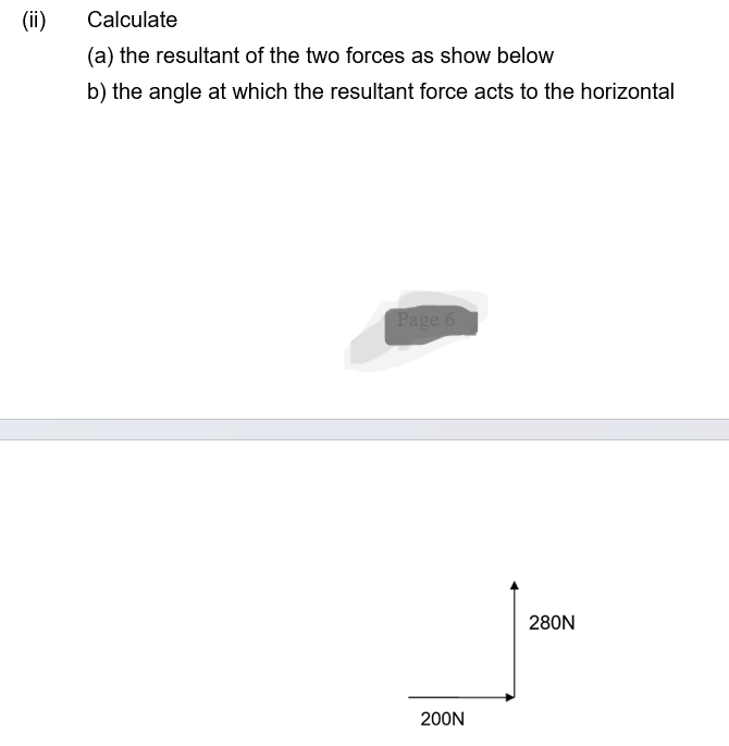 Solved (ii) Calculate (a) the resultant of the two forces as | Chegg.com