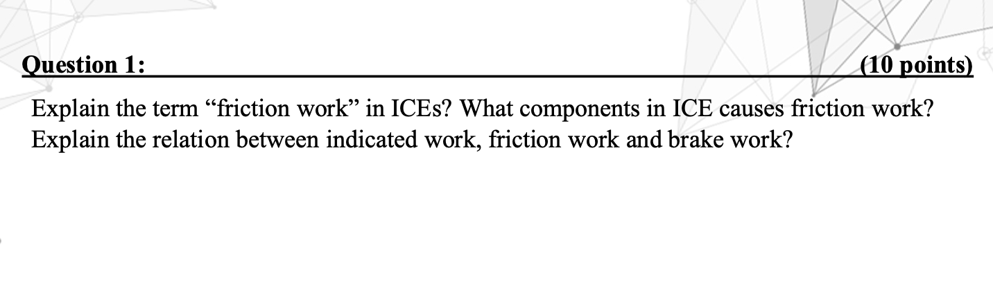 Solved Question 1: (10 points) Explain the term “friction | Chegg.com