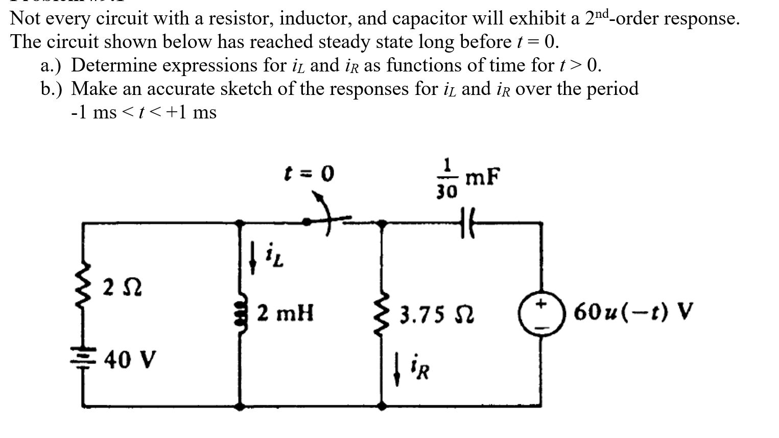 Solved Not every circuit with a resistor, inductor, and | Chegg.com
