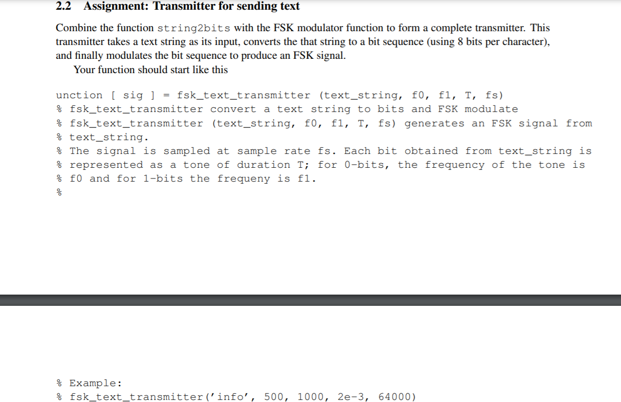 2.2 Converting a string to a sequence of bits All the | Chegg.com