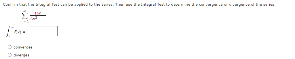 Solved Confirm that the Integral Test can be applied to the | Chegg.com