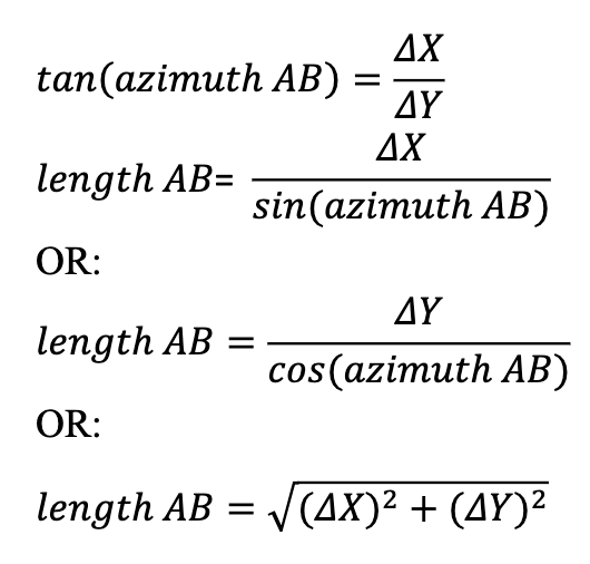 Solved Starting at Point A, calculate the AZIMUTH AND | Chegg.com