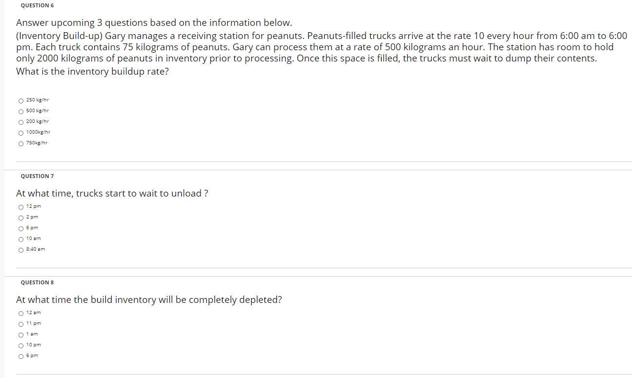 Solved QUESTION 6 Answer upcoming 3 questions based on the | Chegg.com