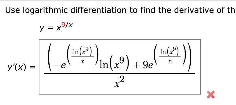 Solved Use logarithmic differentiation to find the | Chegg.com
