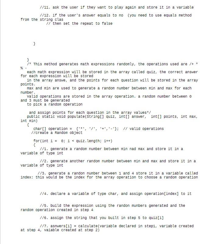 Objectives: Practice declaring arrays, populating the | Chegg.com