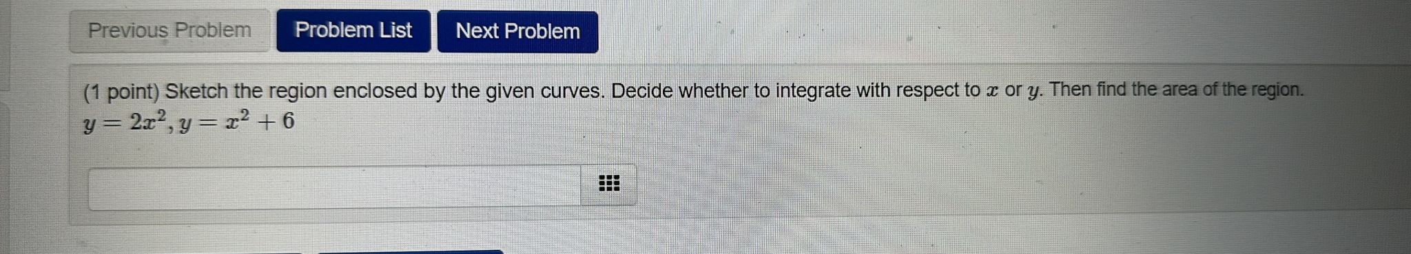 Solved (1 point) Sketch the region enclosed by the given | Chegg.com