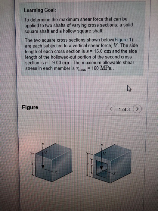 Solved Learning Goal: To determine the maximum shear force | Chegg.com