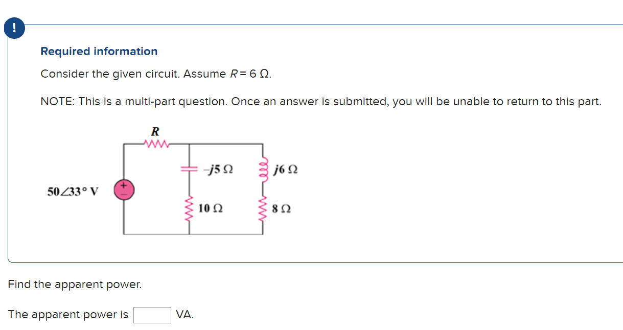 Solved Required information Consider the given circuit. | Chegg.com