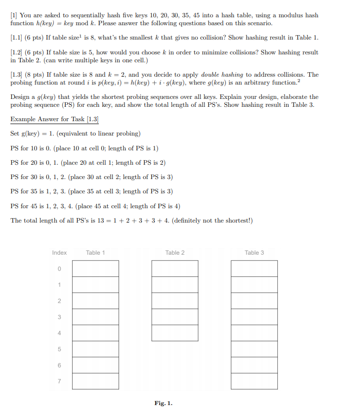 Solved [1] You are asked to sequentially hash five keys 10, | Chegg.com