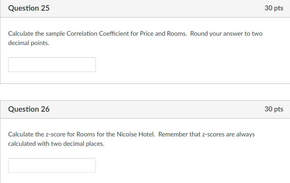 Solved Hotel Stars Price Rooms Express 310040 Marrianne | Chegg.com