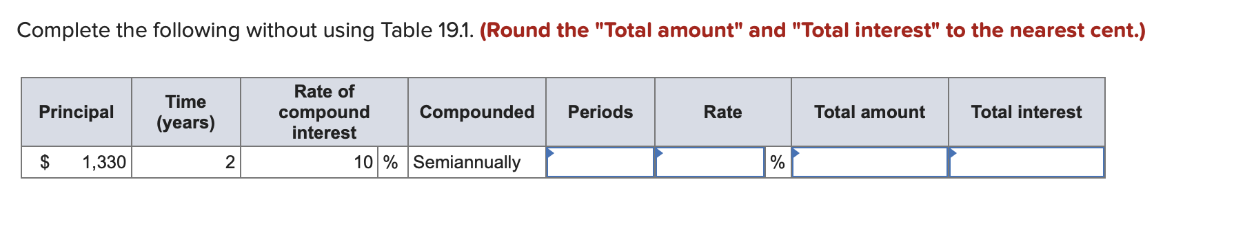 Solved Complete the following without using Table 19.1. | Chegg.com
