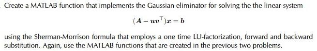 Solved Create a MATLAB function that implements the Gaussian | Chegg.com