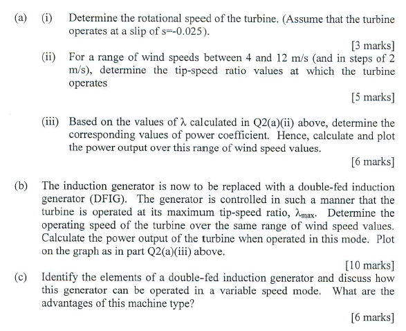 Solved Figure Q2 shows the power coefficient, Cp of a wind | Chegg.com