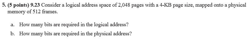 Solved 5. (5 Points) 9.23 Consider A Logical Address Space