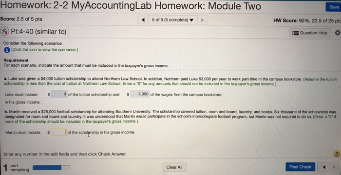 Solved Homework: 2-2 MyAccountingLab Homework: Module Two | Chegg.com