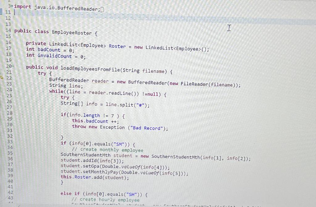 Solved Create a GUI EmployeeRoster class (Pictured Below) | Chegg.com