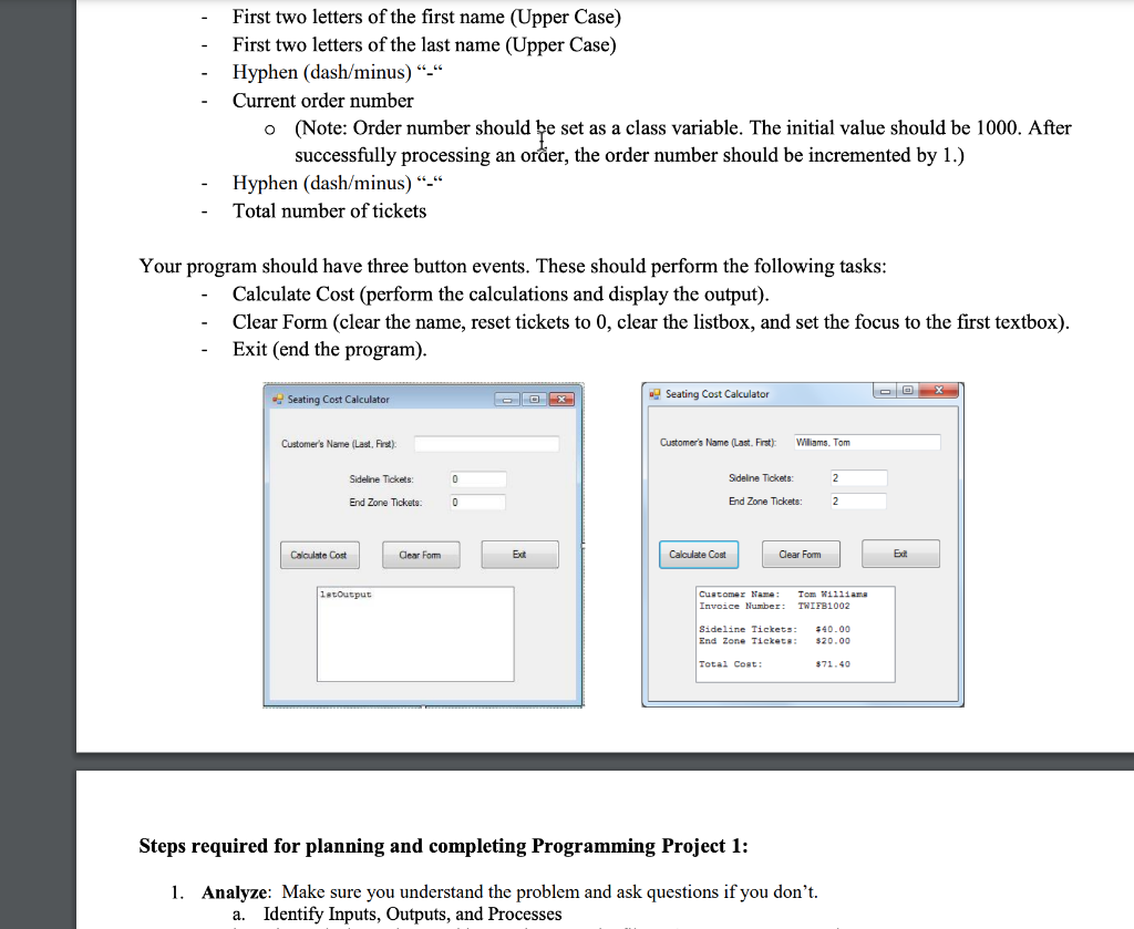 Solved Write a program that will take orders for upcoming | Chegg.com