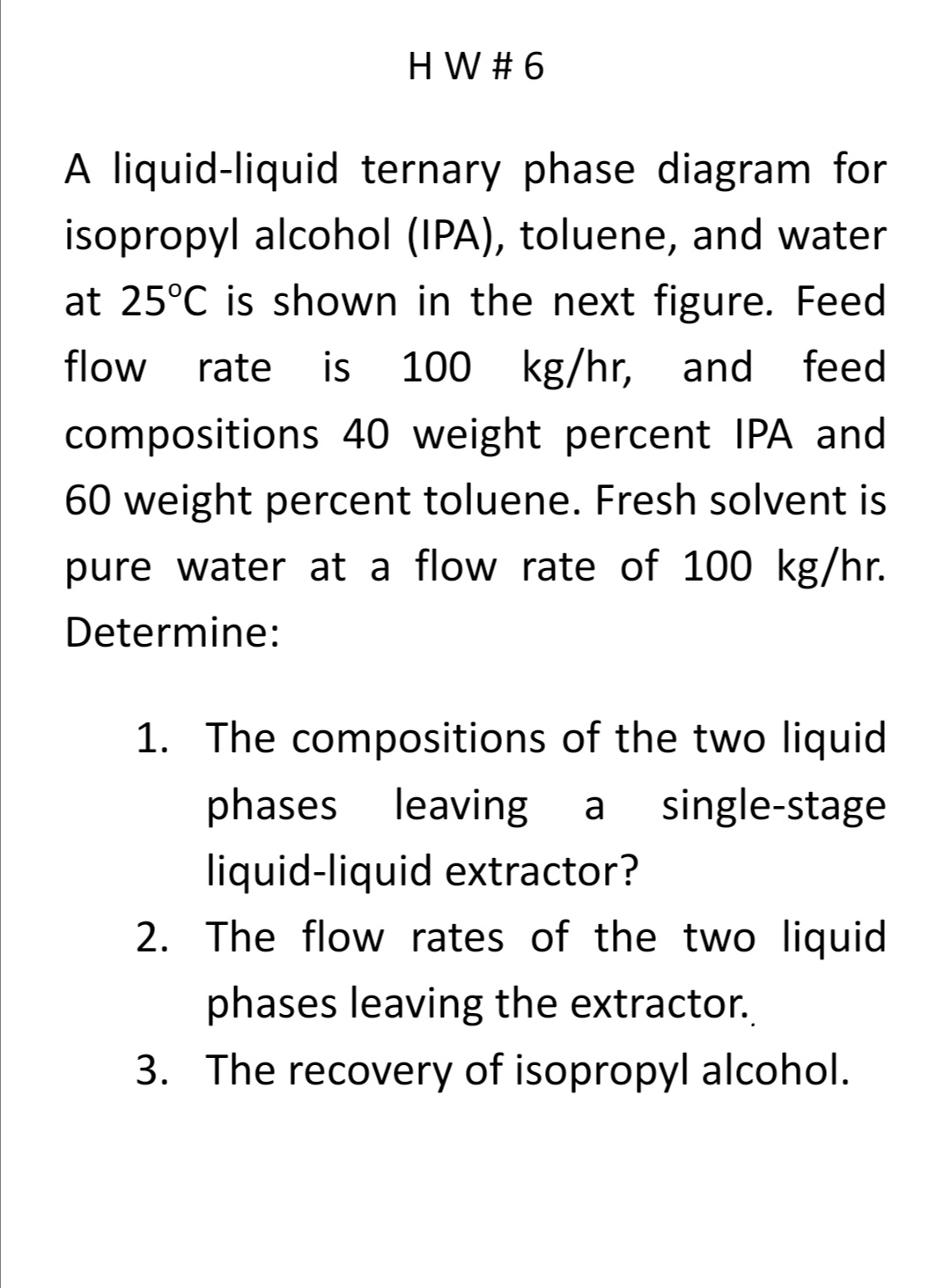 Liquid Liquid Extraction Ternary Phase Diagram Solved Q2. A