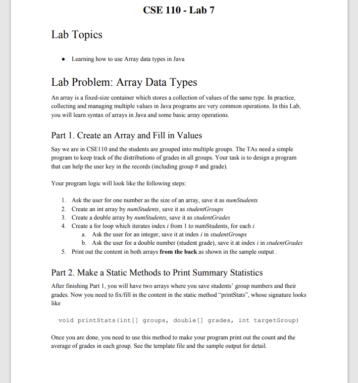 Solved CSE 110 - Lab 7 Lab Topics • Learning how to use | Chegg.com