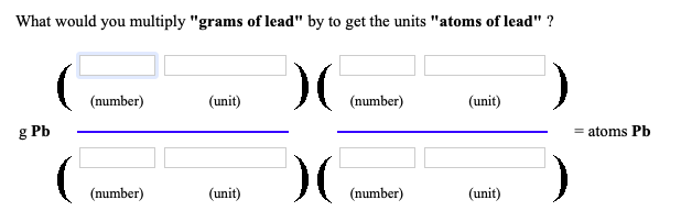 Solved What would you multiply "grams of lead" by to get the | Chegg.com