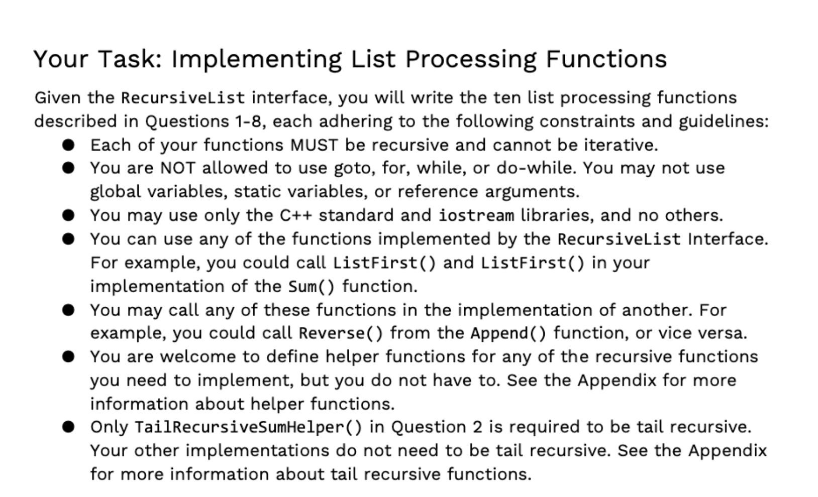Solved Project Instructions Write code for each of the below | Chegg.com