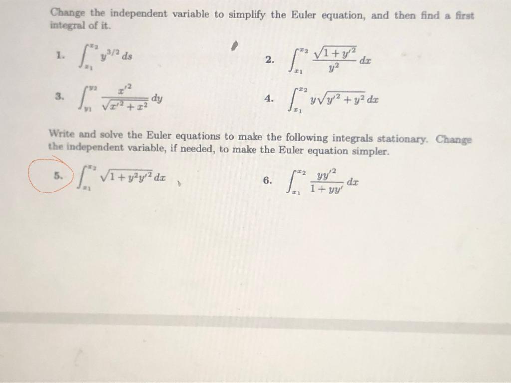 Solved Change the independent variable to simplify the Euler | Chegg.com