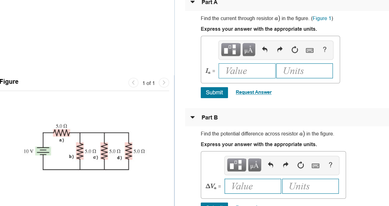 Solved Part A Find the current through resistor a) in the | Chegg.com